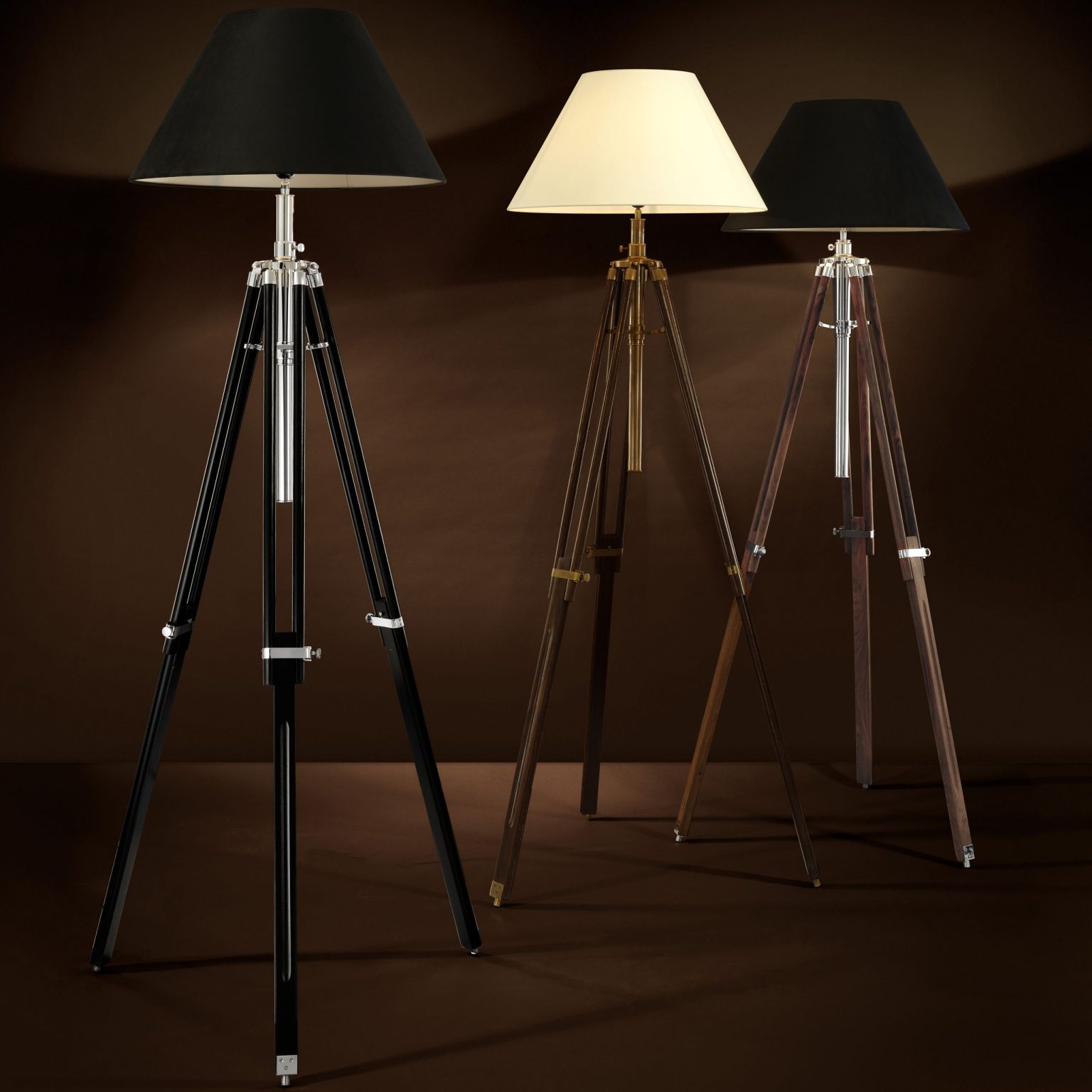 Floor lamp Telescope nickel by Eichholtz – Royal-bathrooms.com